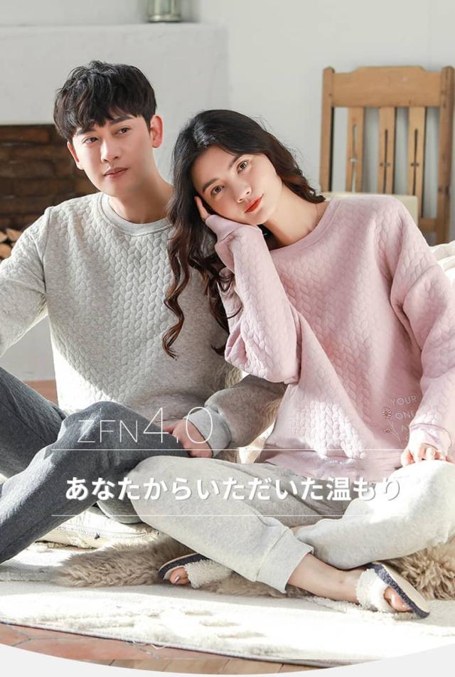 ペアルックパジャマ 冬 秋 厚手パジャマ カップル メンズ レディース コットン 厚手 防寒 ルームウェア 部屋着 シンプル 無地 カジュアル ユニセックス 冬物 かわいい お揃い セット プレゼント ペアルックパジャマ 冬 秋 厚手パジャマ カップル コットン 厚手 防寒