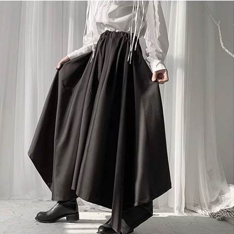 レディース ボトムス パンツ ズボン ワイドパンツ フレアパンツ アシンメトリー 揺れる かわいい 大人可愛い きれいめ シンプル カジュアル 上品 おしゃれ かっこいい レトロ こなれ感