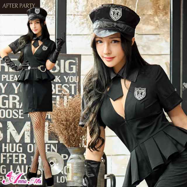 ポリス コスプレ 警察 警官 警察官 婦警 婦人警官 制服 アメリカン ポリス ミニスカポリス 男ウケポリス 黒 ペア おそろい セクシー コスチューム衣装 パーティー レディース 女性 大人 可愛い セクシー エロ 過激 超過激 ハロウィン 衣装 仮装