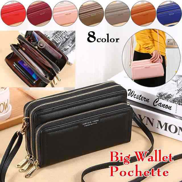 スマホショルダー PU レディース 人気 スマホポーチ お財布 ポーチ トラベルポーチ 多収納お財布 斜めがけ スマホポシェット お財布ショルダー  お財布バッグ ウォレットショルダー