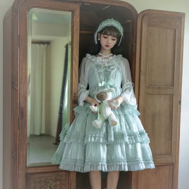 ロリータスカートJSK三段式ケーキスカートロリータドレスワンピース