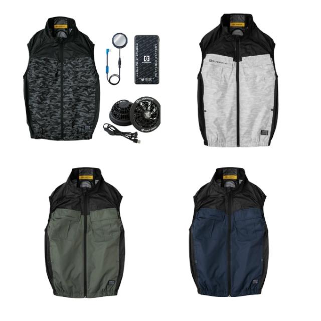 グラディエーター 空調ウェア ベスト メンズ ボルトクール ベスト+ペルチェ+ファン+モバイルバッテリーセット VOLTCOOL G254149 GLADIATOR【ご自宅配送限定】‥