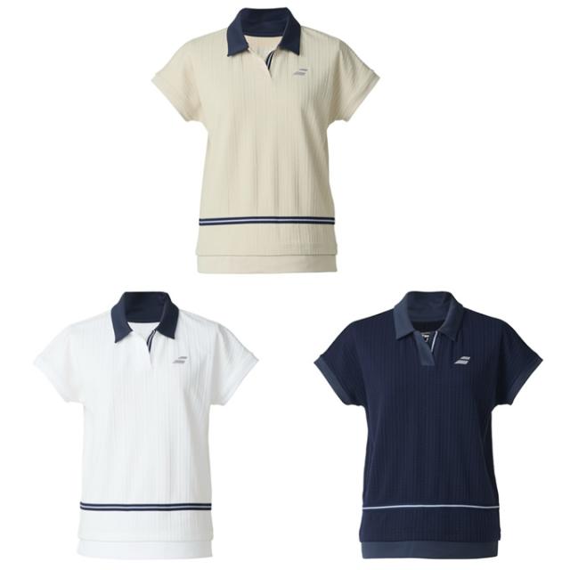 バボラ(Babolat) テニスウェア バドミントンウェア Tシャツ 半袖 レディース PURE ショートスリーブシャツ BWG5376 【国内正規品】