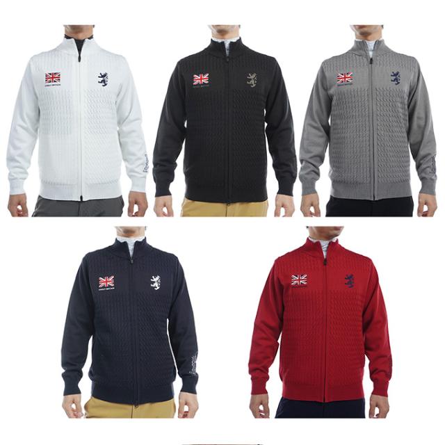 アドミラル Admiral ゴルフウェア ブルゾン メンズ フラッグ フルジップ ニットジャケット ADMA473