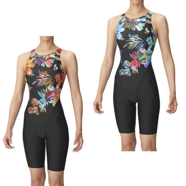 アリーナ arena FINA承認 競泳水着 レディース レーシングワンピーススパッツ オープンバック ハーフレッグ AS4FRC67W