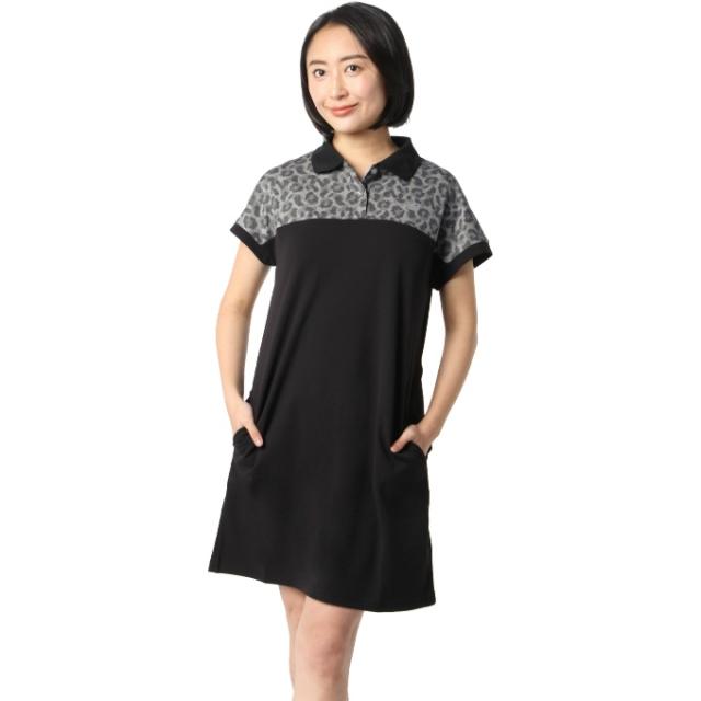 ニューバランス ゴルフウェア ワンピース レディース レオパード半袖ワンピース 012-5124503 new balance