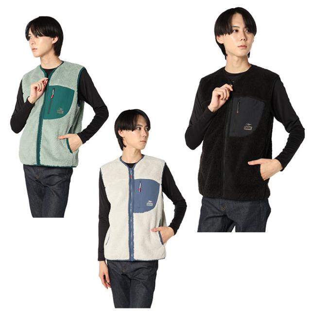 チャムス(CHUMS) フリース　ベスト メンズ ボンディングフリースノーカラーベスト アウター フリース CH04-1475