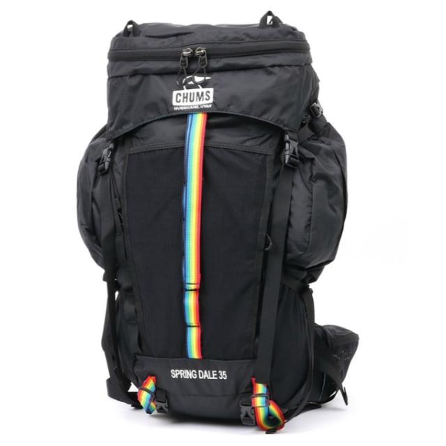チャムス CHUMS バックパック メンズ レディース スプリングデール35 CH60-4000-BLACK/RAINBOW
