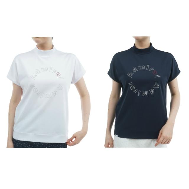 アドミラル Admiral ゴルフウェア 半袖シャツ レディース メタリックロゴ カノコモックシャツ ADLA523 【2025年春夏モデル】