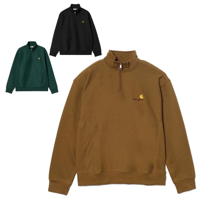 カーハート Carhartt WIP スウェット トレーナー メンズ ハーフジップアメリカンスクリプトスウェット HALF ZIP AMERICAN SCRIPT SWEAT I027014