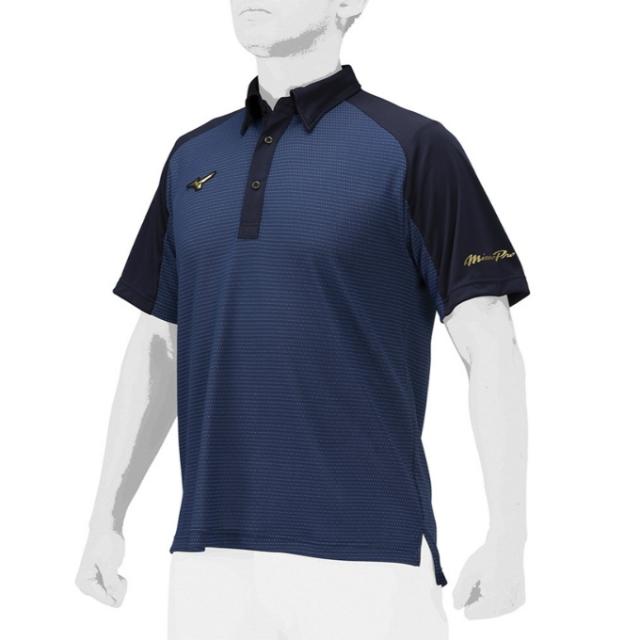 ミズノ 野球ウェア 半袖ポロシャツ 接触冷感 メンズ KUGEKI ICE 12JCBP3612 MIZUNO