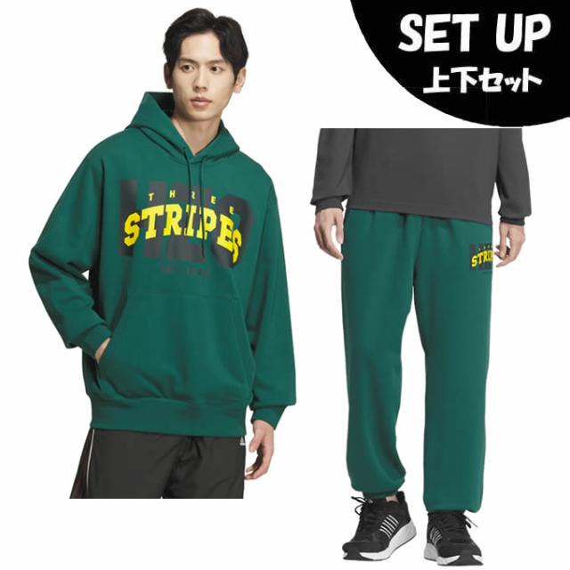 アディダス スポーツウェア スウェット 上下セット メンズ CLG スウェットフーディ+CLG スウェットパンツ KWX83-JG8549+JG8555 KWX85 adidas