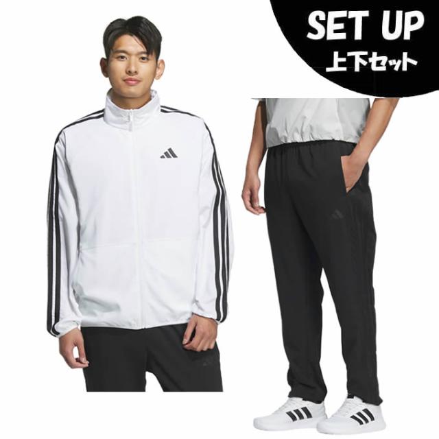 アディダス スポーツウェア クロスウェア 上下セット メンズ スリーストライプス ライトウーブントラックトップ+パンツ JV7002 JZR06+JV7005 JZR07 adidas