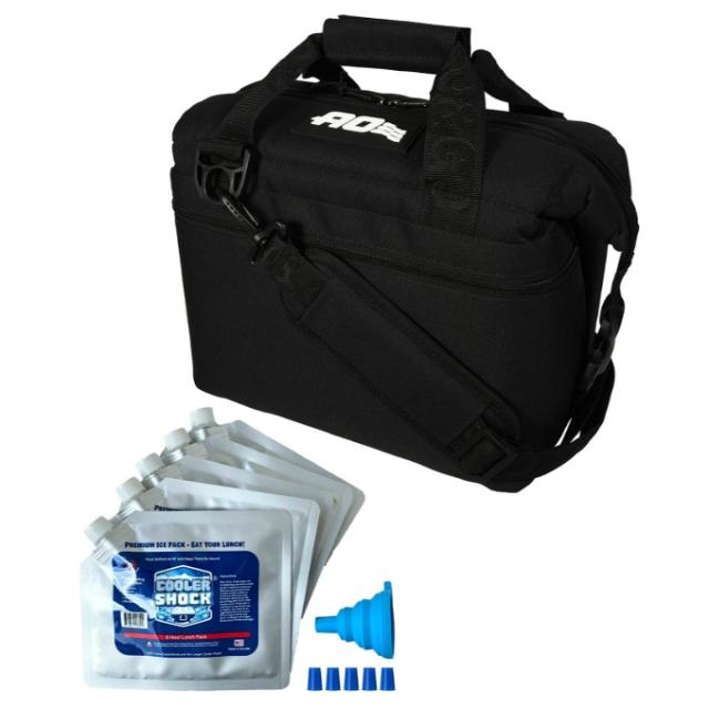 エーオークーラー AO Coolers AOクーラーキャンバス 8.5L+クーラーショック S 5個セット AO9BK+7CSSSET