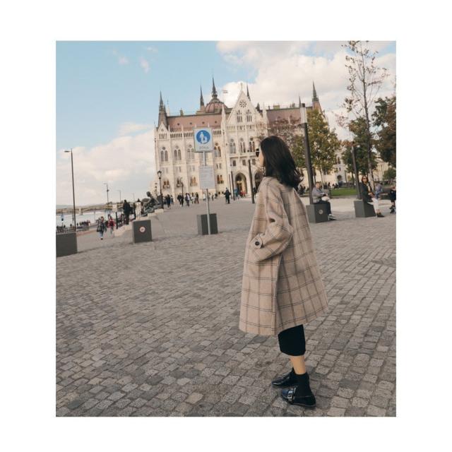 ロングコート チェスターコート コート レディース スプリングコート アウター オシャレ 通勤 チェック柄 春秋 冬30代40 ロング丈 ジャケット ウール混