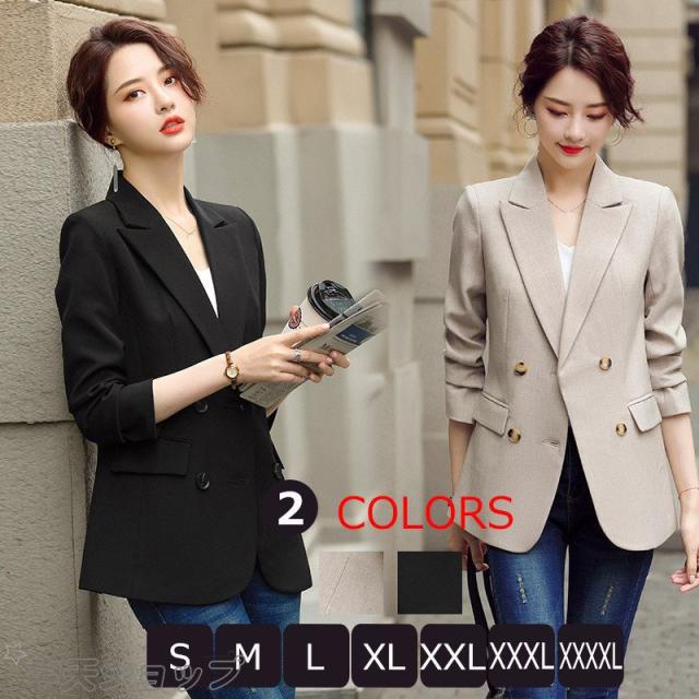 ジャケット レディース 夏 秋 テーラードジャケット 長袖 冷房対策 無地 アウター サマージャケット ゆったり カジュアル 通勤 お出かけ 二次会 入学式