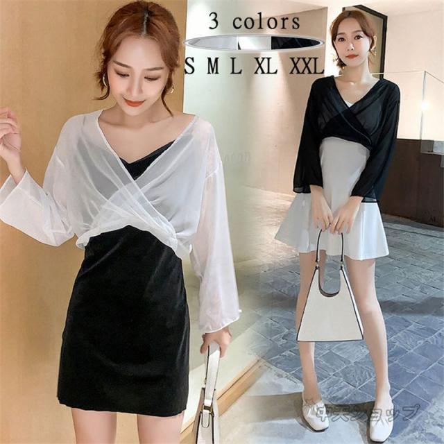 ボレロ 結婚式 夏 パーティードレス レディース 春夏 シフォンボレロ ショート クロス 薄手 無地 チュニック カーディガン 冷房対策 透け感 シンプル