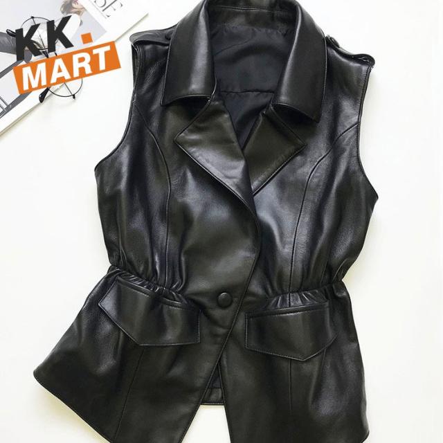 春夏秋冬　本革　ベスト　レディース　レザーベスト　韓国風  ジレベスト　ベスト前開き　チョッキ　バイク用ベスト　通勤　カジュアル　フォーマル
