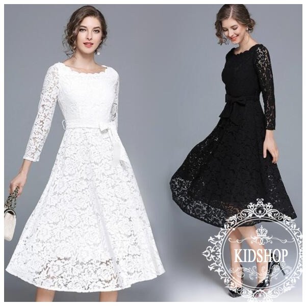 レディース ワンピース ロング丈 レース Aライン 長袖 大きいサイズ 着痩せ きれいめ 夏 通勤 OL 結婚式 パーティー 上品 新作