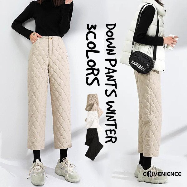 ダウンパンツ レディース ボトムス ゴルフパンツ 登山用パンツ 防寒パンツ フリース ワイドパンツ 暖かい アウトドア スポーツウエア 大きいサイズ 秋冬