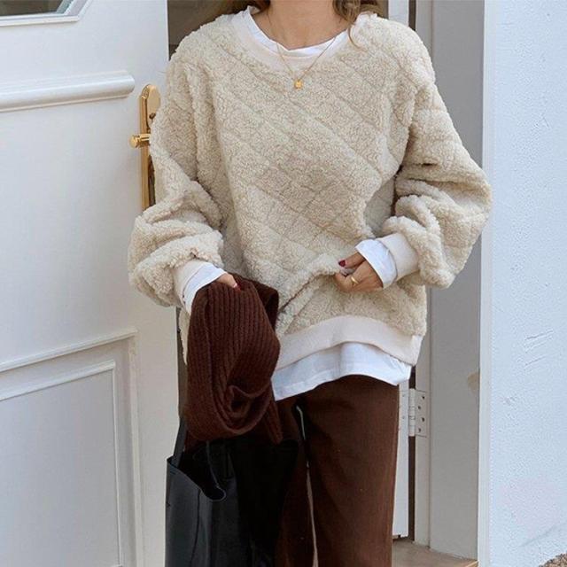 ニートセーター レディース 長袖 冬トップス クールネック カジュアル 2021秋冬