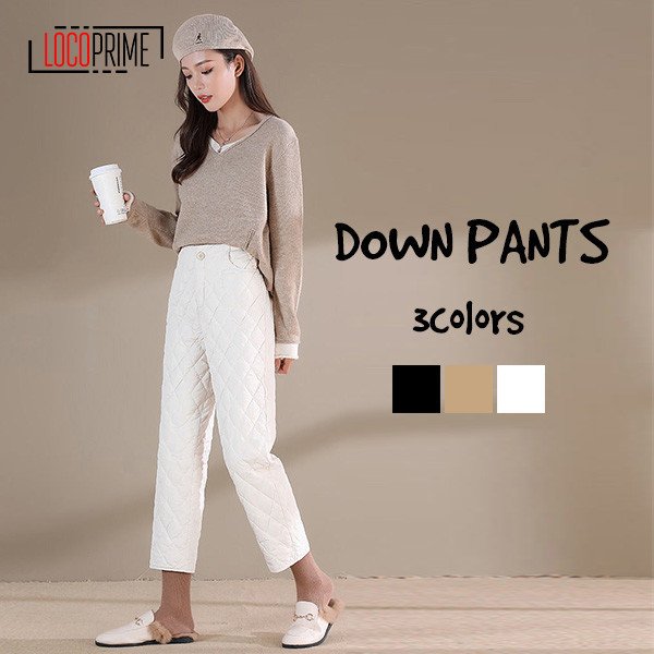 ダウンパンツ ワイドパンツ レディース ダウン フリース 暖かパンツ 防寒パンツ 保温 防風 部屋着 ルームウエア アウトドア 登山 ゴルフパンツ 大きいサイズ