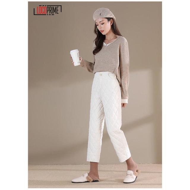 ダウンパンツ レディース ワイドパンツ ダウン フリース 暖かパンツ