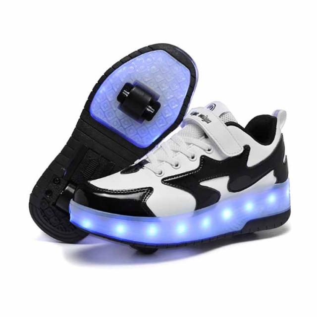 ローラーシューズ ローラースケート 光る キラキラ 2輪式 キッズ 大人