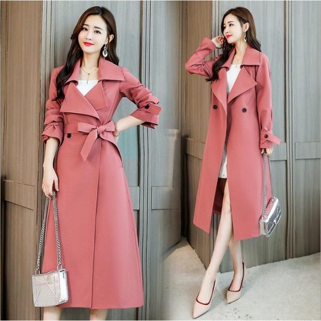 トレンチコート レディース スプリングコート ファッション ライトアウター 体型カバートレンチコート ロング アウターコート スーツに合う アウター