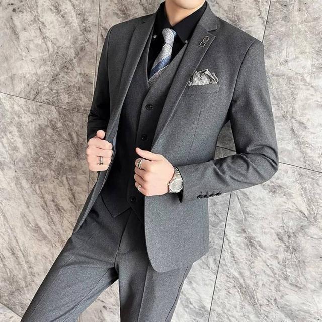 M-6XL スリーピーススーツ メンズ 無地 メンズスーツ おしゃれスーツ セットアップ スーツベスト ベスト セット ビジネススーツ カジュアル スタイリッシュ 大きいサイズ 3点セット フォーマル スーツ お洒落