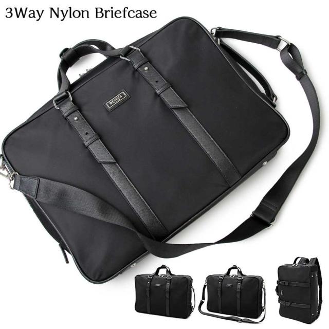 ビジネスバッグ ブリーフケース メンズ レディース A4 3way リュック 手提げ ショルダー 防水 撥水 ブラック 黒