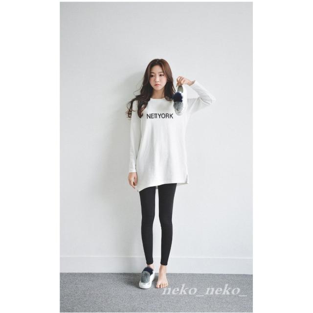 トップス レディース 長袖 クルーネック Tシャツ 英字柄 プリント