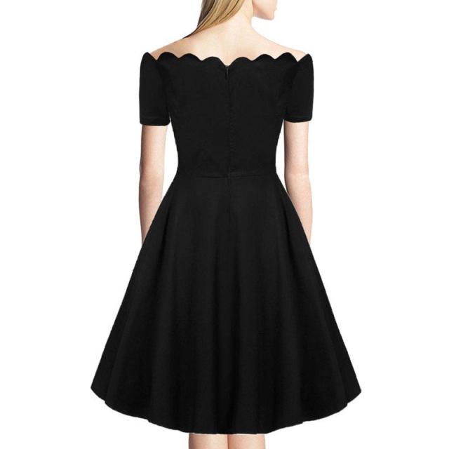 ドレス レディース ワンピース 大きいサイズ有 半袖 オフショルダー フレアスカート ミディアム 膝丈 無地 S M L XL 2XL ドレス レディース ワンピース 大きいサイズ有 半袖 オフショルダー
