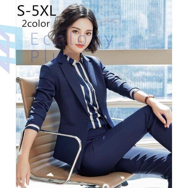 スーツセット レディース パンツセット スカートセット 2点セット 無地 長袖 20代 30代 40代 50代 フォーマル 面接 OL ビジネス 通勤