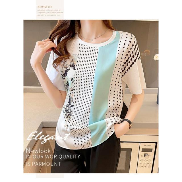 Tシャツ レディース 40代 春夏新作 オシャレブラウス レション白Tシャツ 半袖トップス プリントTブラウス 大人 通勤 ゆったりTシャツ 韓国風 30代 50代 Tシャツ レディース 40代 春夏新作 オシャレブラウス 白Tシャツ 半袖