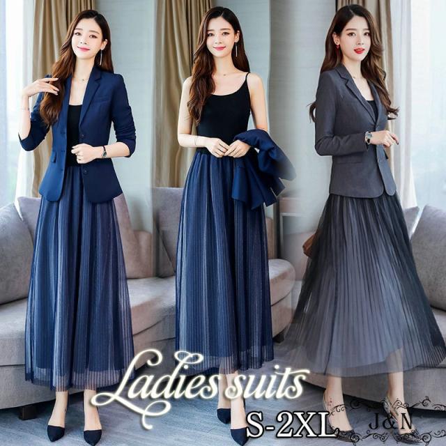 セットアップ レディース 春 卒業式 服 母 入学式 スカートスーツ ワンピース 2点セット チュール キャミソール チュール おしゃれ 通勤 OL 音楽会 ドレス