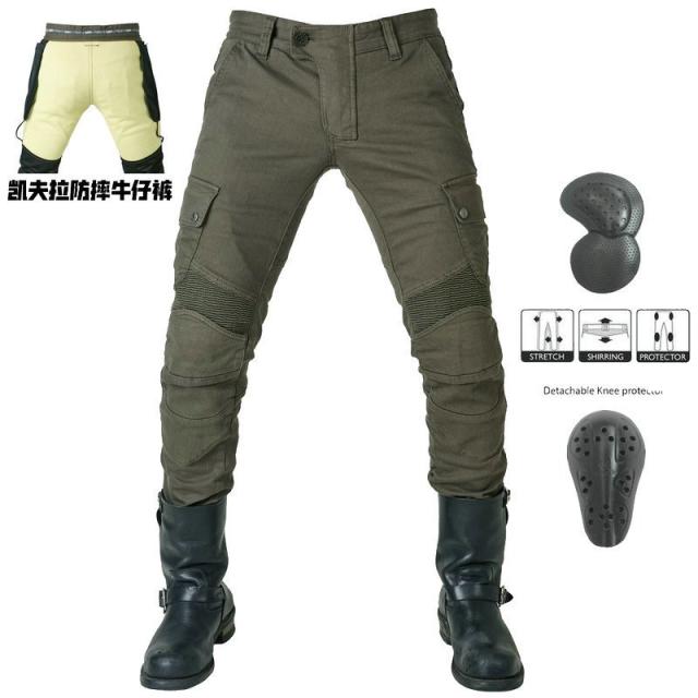 バイク用 プロテクター装備 バイクパンツ デニム 通気 ライダーパンツ 耐磨 防風 春 夏 秋 バイク用