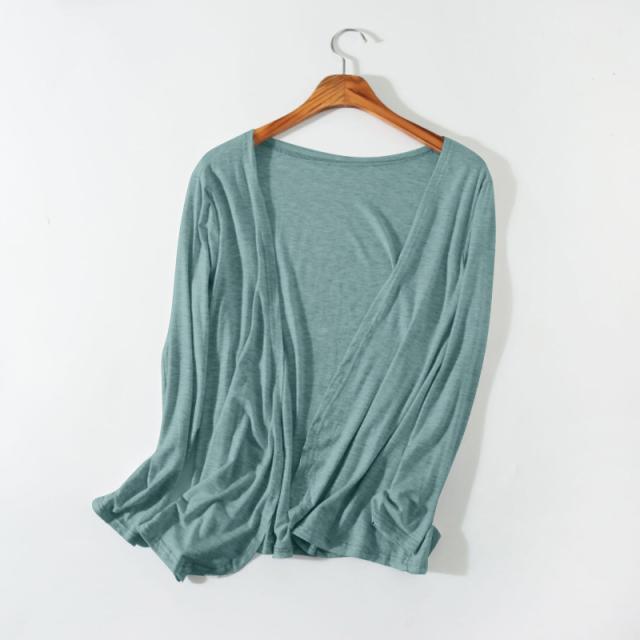 サマー カーディガン 薄手 レディース オフィス サマーカーディガン uvカット 長袖 ボタンなし ストレッチ 綿 おしゃれ 薄いの通販はau ...