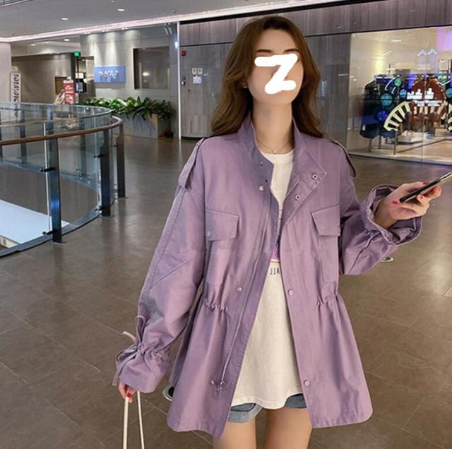 トレンチコートコートトップス低身長ゆるロング丈スタイリッシュ秋用レジャー用レディース秋冬