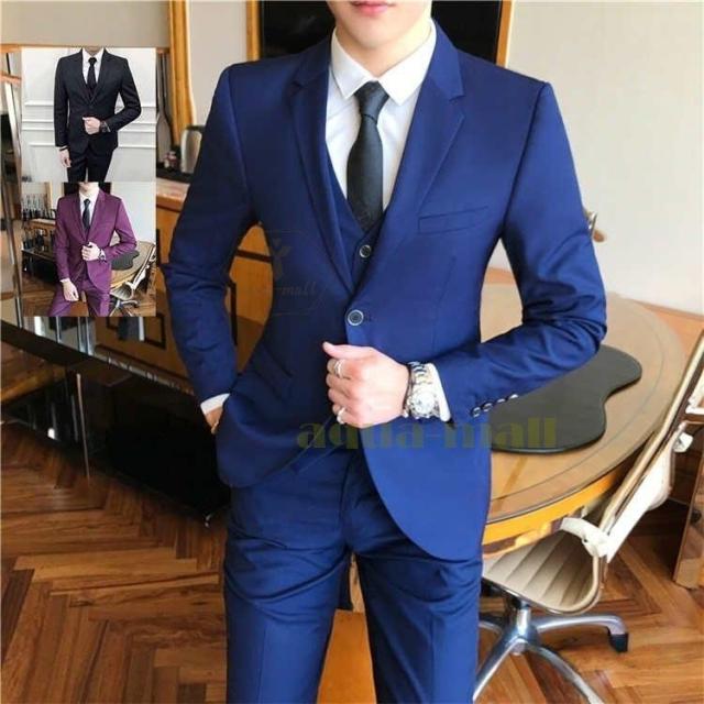 スーツ ビジネススーツ メンズ 3ピース 無地スーツ スリム 2つボタン 結婚式 パーティー 入学式 通勤 新生活