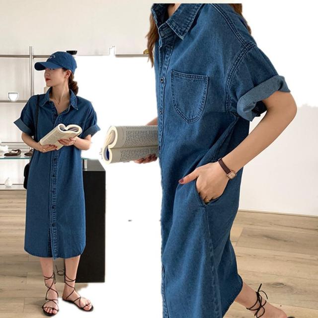 ワンピース デニムワンピ 無地 レディース カジュアル 体型カバー パーティー フォーマル 20代30代40代50代 ママ お呼ばれ お出かけ 旅行