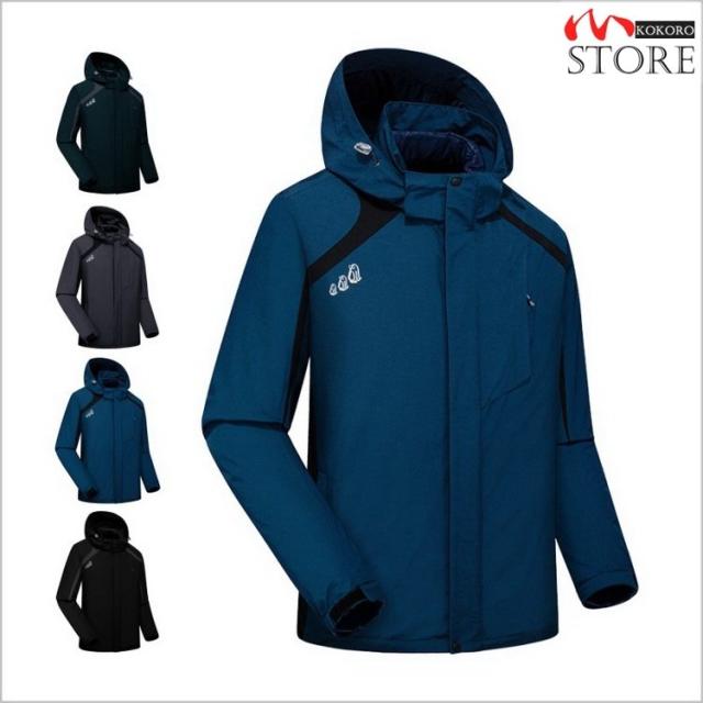 アウトドアウェア マウンテンパーカー メンズ 着脱式インナー付き ジャケット 2点セット 保温 防風 登山服 防寒服 厚手 冬服