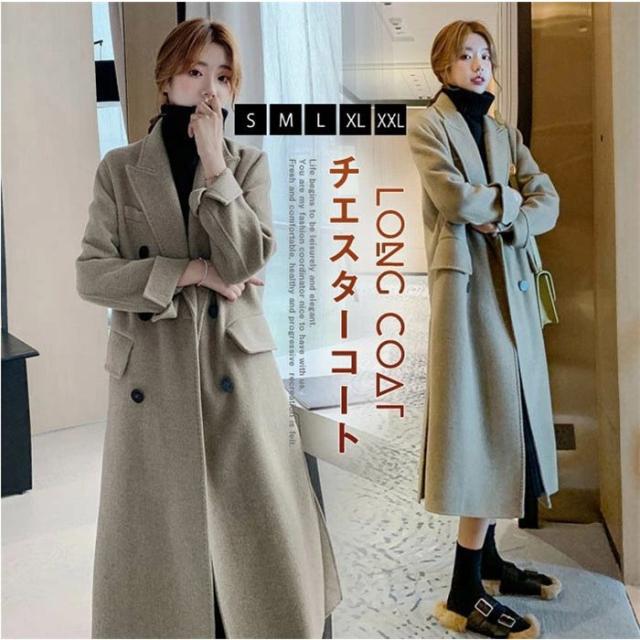 チエスターコート レディース ロングコート コート 羽織 カーディガン アウター 秋冬コート トレンチコート 40代 無地 体型カバー 暖かい フォーマル 通勤 上品