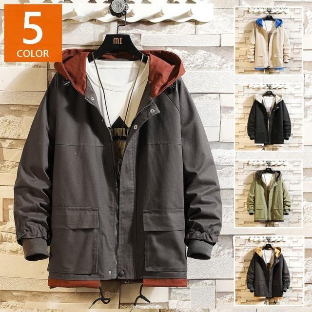 マウンテンパーカー メンズ コート ウィンドブレーカー ジャンパー ジップパーカー ジャケット フード付き 春秋 春服 ジップアップ ブルゾン ライトアウター