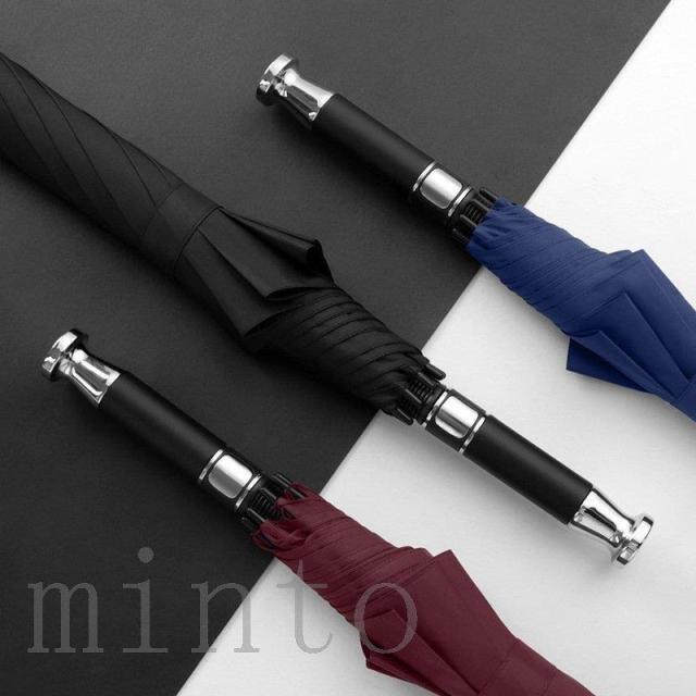 長傘 メンズ おしゃれ 長傘 雨傘 ワンタッチ 大きめ123cm 梅雨対策 紳士用 ビジネス傘 耐風 ワンタッチ長傘 無地和風傘 撥水加工 頑丈な8本骨 晴雨兼用長傘