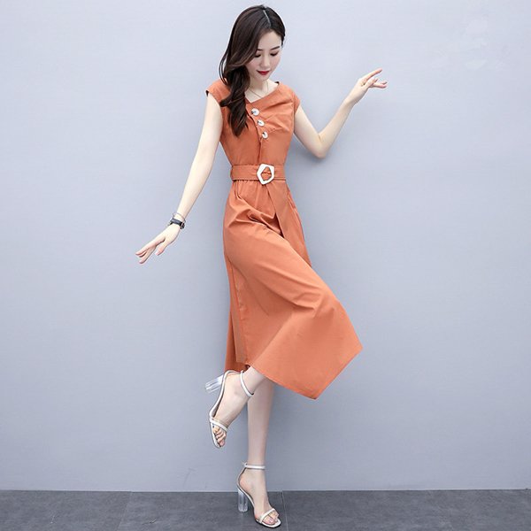 ワンピース レディース 40代 20代 夏 きれいめ 上品 ロングワンピース 無地 Aライン 薄手 大きいサイズ パーティードレス おしゃれ 韓国風 着痩せ 通勤 OL 新品