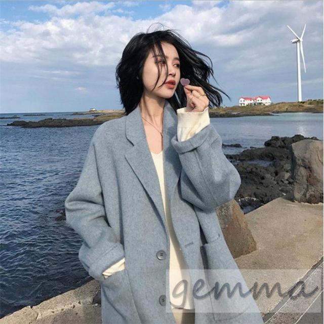 ラシャコート レディース  ジャケット チェスターフィールドコート ロングコート ラシャ 韓国風 ゆったり 秋冬 新作 20代 30代 40代