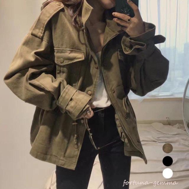 スプリングコート レディース ショート丈 モッズジャケット ミリタリージャケット トレンチコート 春アウター キレイめ カジュアル新作