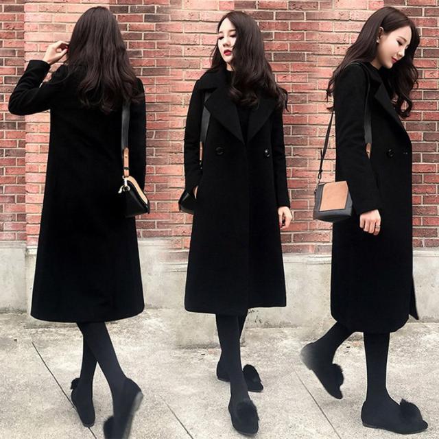 チェスターコート レディース 秋冬 40代 チェスタージャケット 黒 ロング丈 ラシャコート ひざ下  厚手オーバー ゆったりアウター 通勤 着痩せ オシャレ 大人