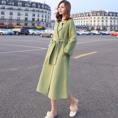 チェスターコート レディース ロング ボタンなし ベルト付き メルトン 無地 きれいめ 秋冬 アウター 着痩せ エレガンス 高級感